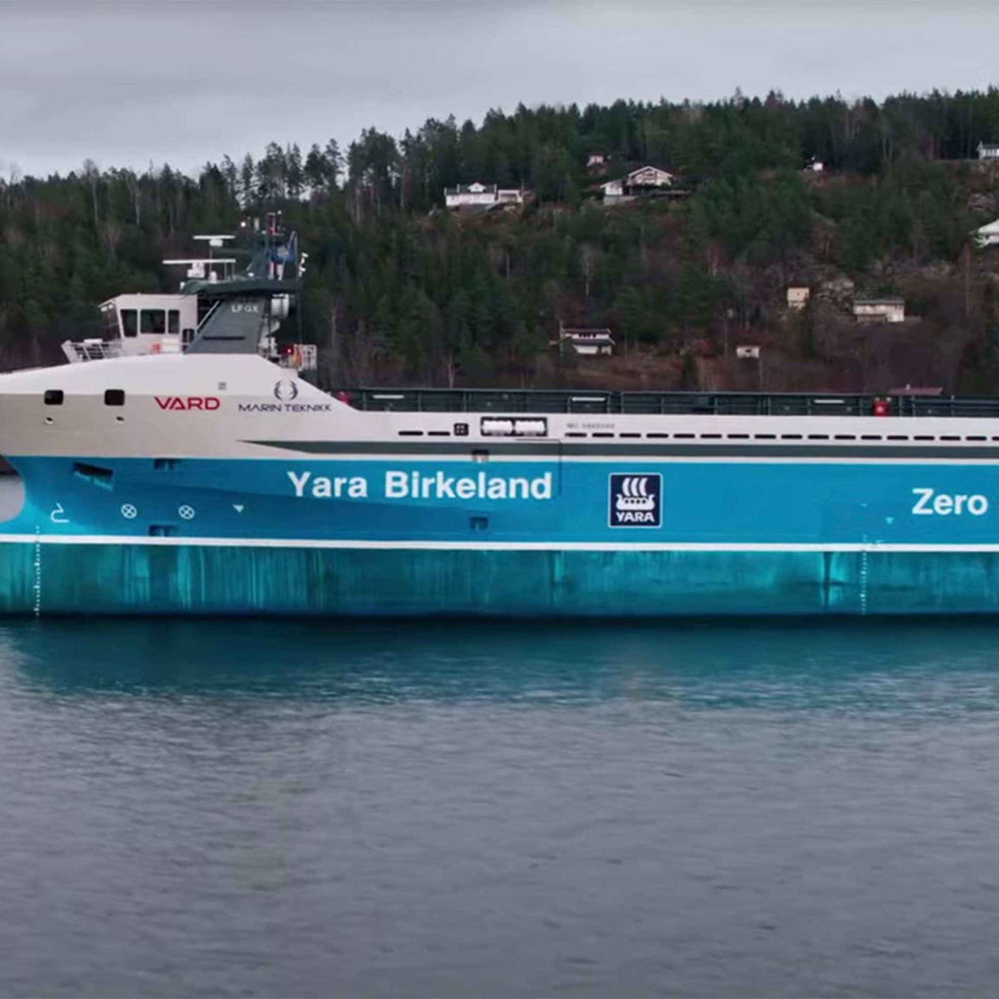 Yara Birkeland: The 100% Electric Freight Vessel Set Sail in Norway ...